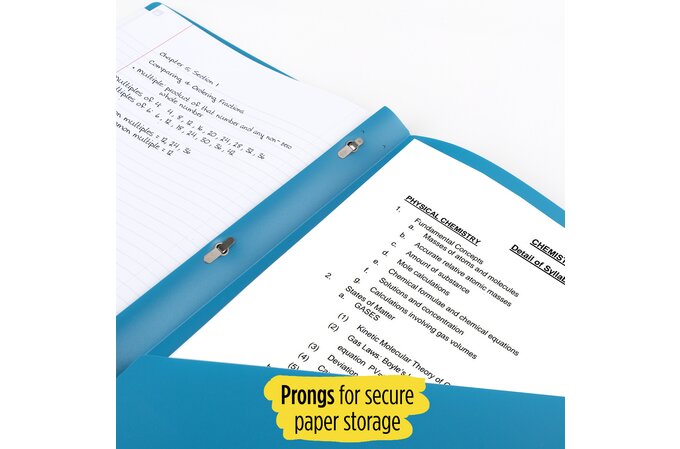 Five Star Plastic Pocket and Prong Folder, 4 Pack, Primary | Pocket ...