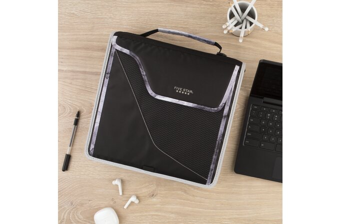 Five Star® 3" Sewn Zipper Binder Plus Removable Padded Case, 850 Sheet ...