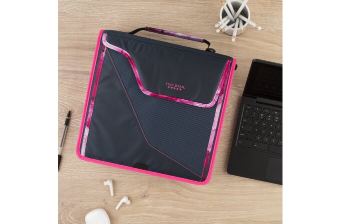 Five Star® 3" Sewn Zipper Binder Plus Removable Padded Case, 850 Sheet ...