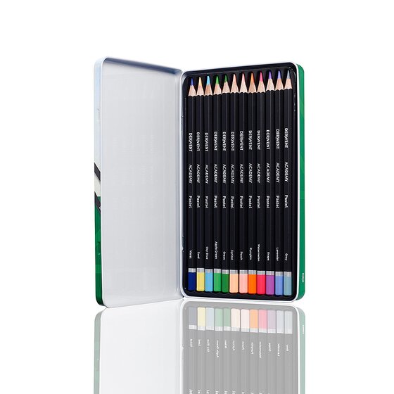 Christmas Gifting | Derwent Academy Pastel Colour Pencils 12 Tin | Derwent UK
