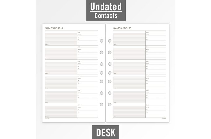AT-A-GLANCE Telephone/Address Planner Pages | Refillable Planners ...