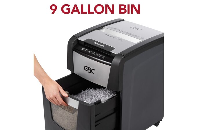 GBC AutoFeed+ Home Office Shredder, 100X, Micro-Cut, P-4, 100 Sheets ...
