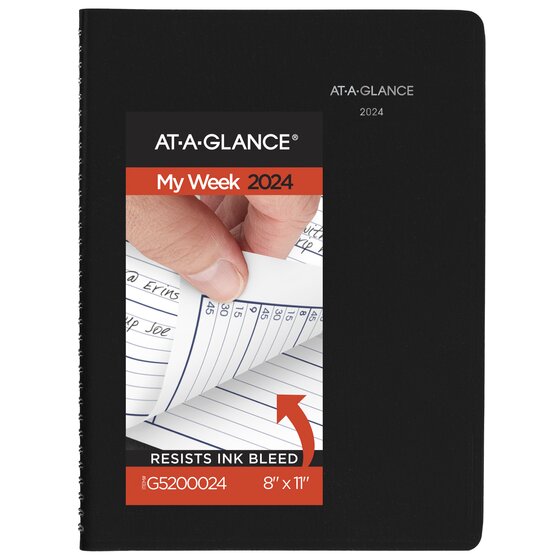 AT A GLANCE DayMinder 2024 Weekly Appointment Book Planner Black AT A GLANCE DayMinder 2024 Weekly Appointment Book Planner Black