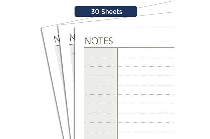 AT-A-GLANCE Undated Notes Pages, Loose-Leaf, 7 Ring, Desk Size, 5 1/2 ...