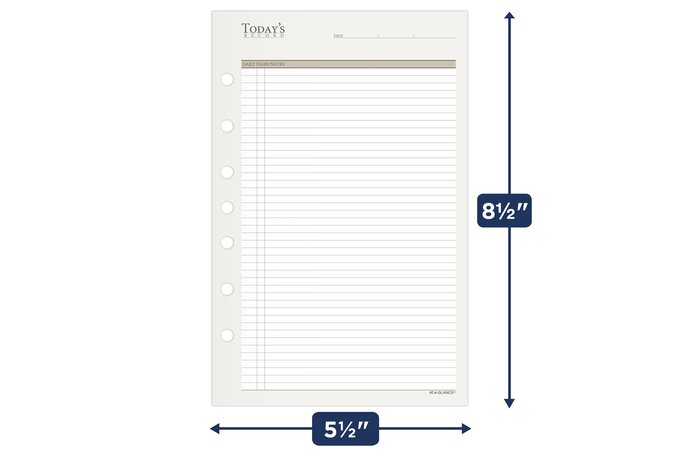 AT-A-GLANCE Undated Daily Planner Refill, Loose-Leaf, Desk Size, 5 1/2 ...