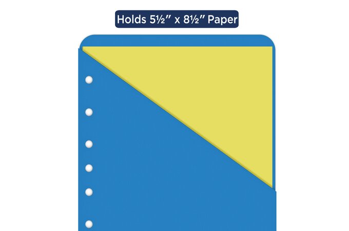 AT-A-GLANCE File Pockets, 7 Ring, Desk Size, 5 1/2" x 8 1/2", 4 Pack ...