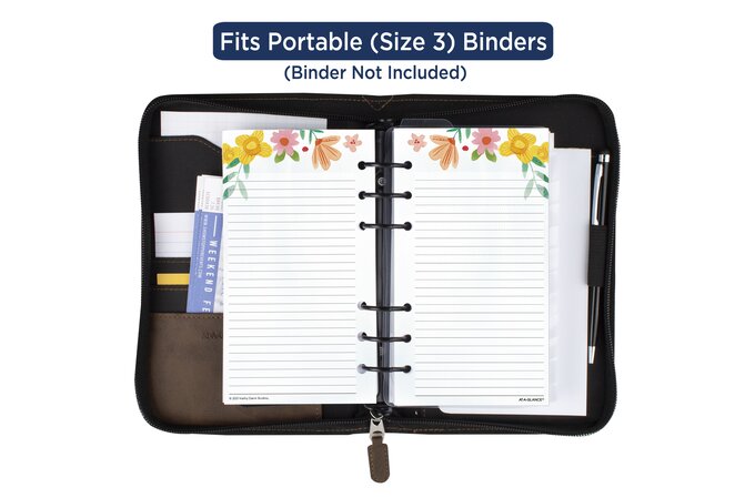 AT-A-GLANCE Kathy Davis Undated Notepads Refill, Loose-Leaf, Portable ...