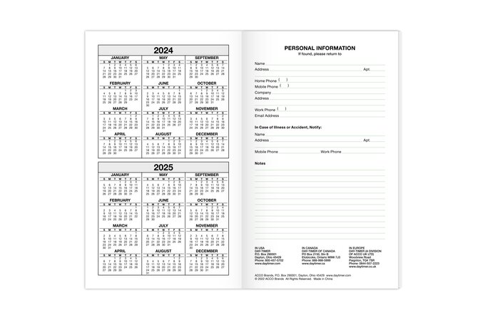 Daytimer 2025 Calendar - Tiva Sun Daytimer 2025 Calendar - Tiva Sun