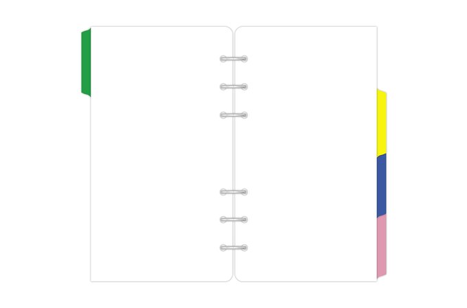 Day-Timer Blank Multi-Colored Tabs, Loose-Leaf, Portable Size, 3 3/4" x ...