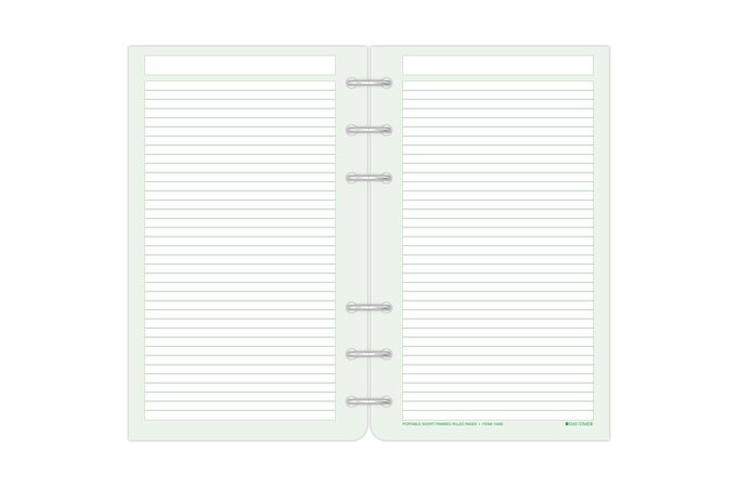 Day-Timer Short-Trimmed Ruled Sheets, Loose-Leaf, Portable Size, 3 3/4 ...