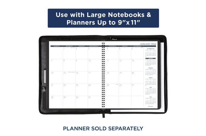 AT-A-GLANCE Professional Planner Cover, Black, 9" x 11" | Planner ...
