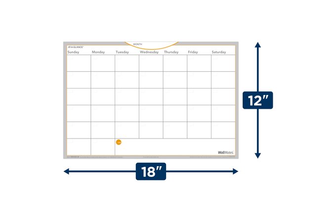 AT-A-GLANCE Undated WallMates Self-Adhesive Dry-Erase Monthly Planning ...