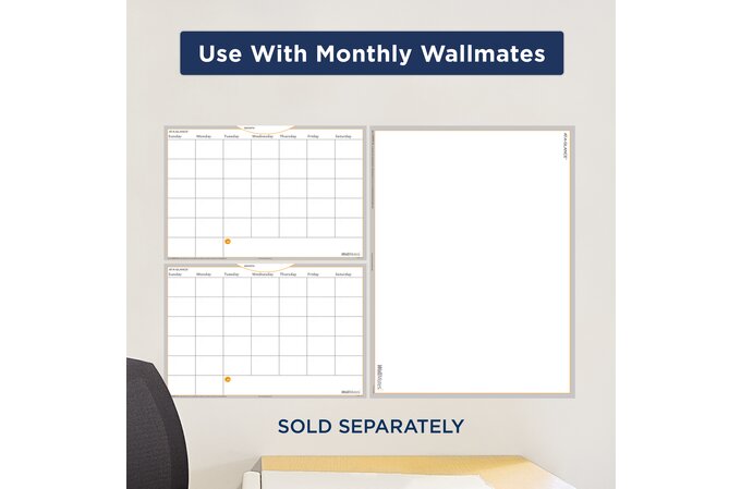 AT-A-GLANCE Undated WallMates Dry-Erase Writing Surface, Self-Adhesive ...