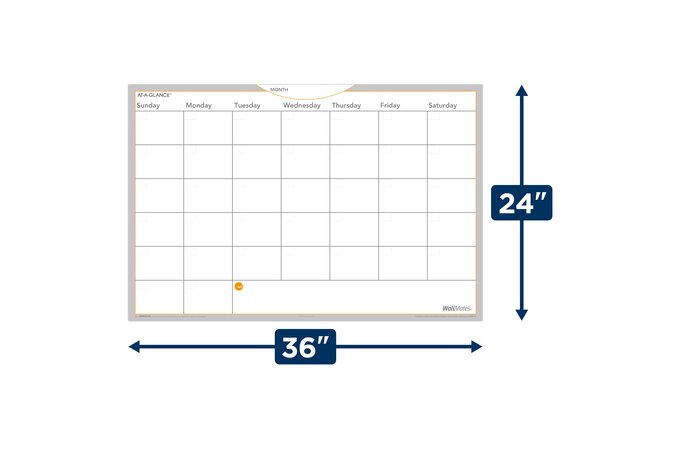 AT-A-GLANCE Undated WallMates Self-Adhesive Dry-Erase Monthly Planning ...
