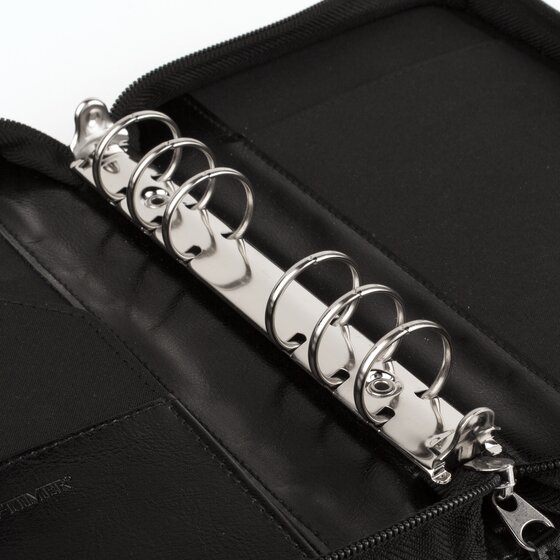 Day-Timer® Zippered Planner Cover with Tech Stand, 6-Ring, Black ...
