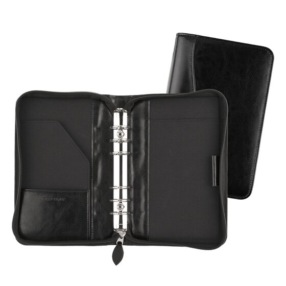 Day-Timer® Zippered Planner Cover with Tech Stand, 6-Ring, Black ...