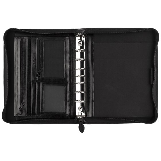 Day-Timer® Zippered Planner Cover with Tech Stand, 7-Ring, Black, Desk ...