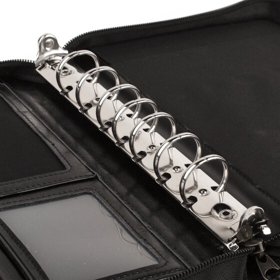 Day-Timer® Zippered Planner Cover with Tech Stand, 7-Ring, Black, Desk ...