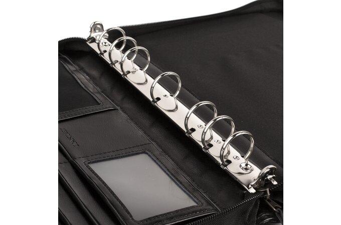 Day-Timer® Zippered Planner Cover with Tech Stand, 7-Ring, Black, Folio ...