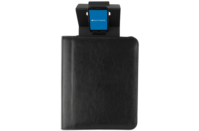 Day-Timer® Zippered Planner Cover with Tech Stand, 7-Ring, Black, Folio ...