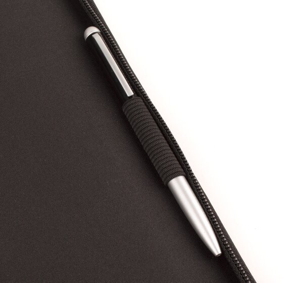 Day-Timer® Zippered Planner Cover with Tech Stand, Black, Notebook Size ...