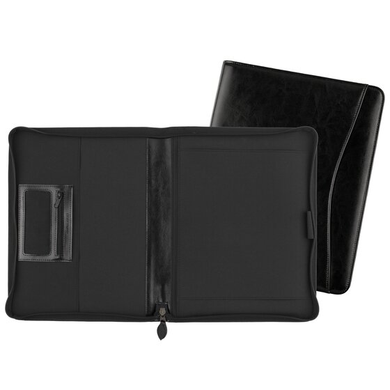 Day-Timer® Zippered Planner Cover with Tech Stand, Black, Notebook Size ...