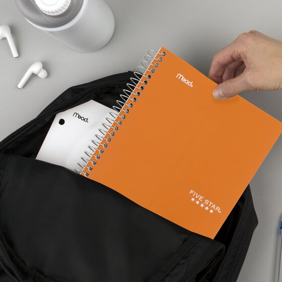Five Star® Spiral Notebook, 5 Subject, College Ruled, 6" x 9 1/2 ...