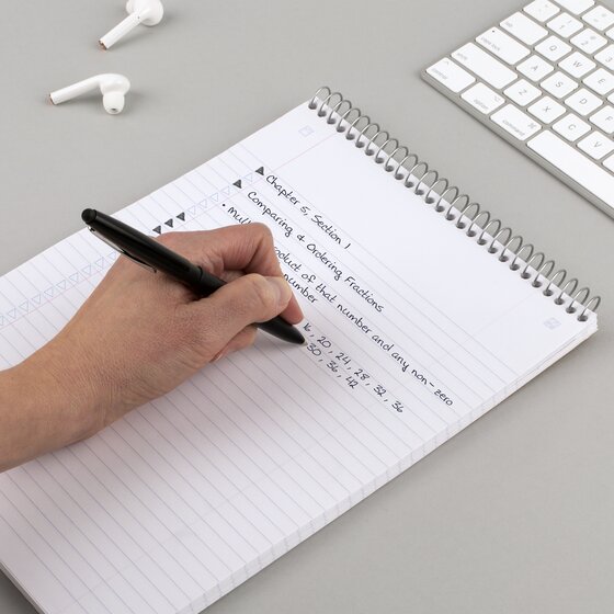 Five Star® Top Bound Left-Handed Note Pad Plus Study App, 1 Subject ...