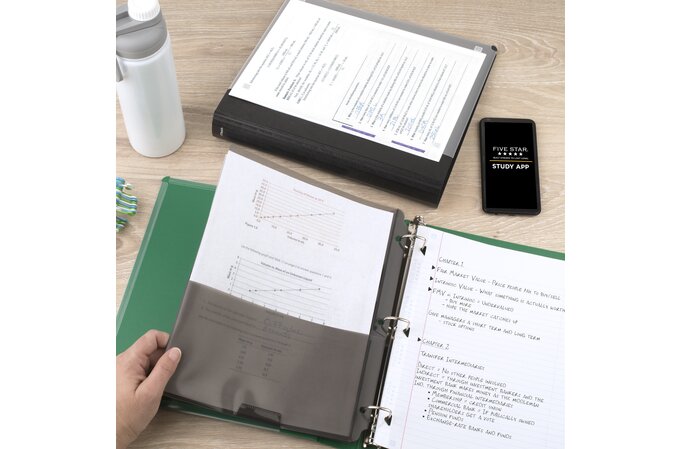 Five Star® 1" Customizable Plastic Binder Plus Study App, Color Chosen ...