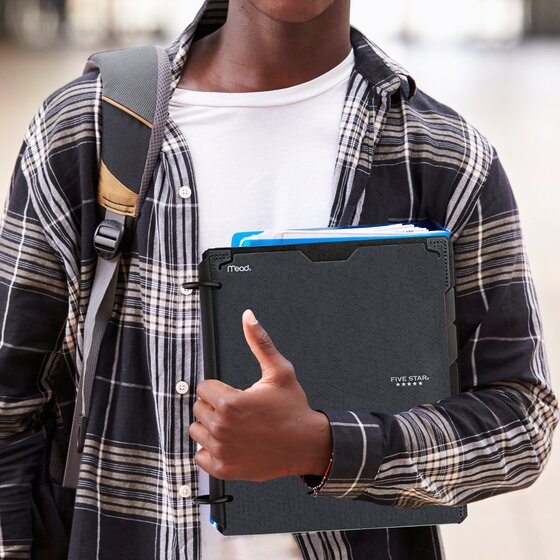 Five Star Flex® Refillable Notebook with Customizable Cover Plus Study ...