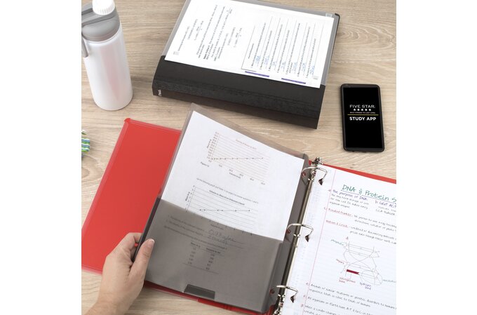 Five Star® 1 1/2" Customizable Plastic Binder Plus Study App, Color ...