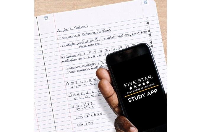 Five Star® Composition Book Plus Study App, College Ruled, 80 Sheets, 7 ...