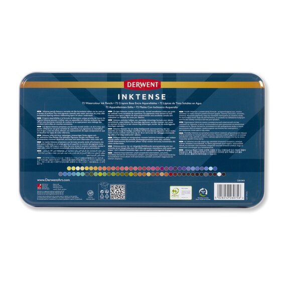 Artist's Pencils | Colouring Pencils | Derwent UK | Derwent Inktense 72 Pencils Tin | Derwent UK