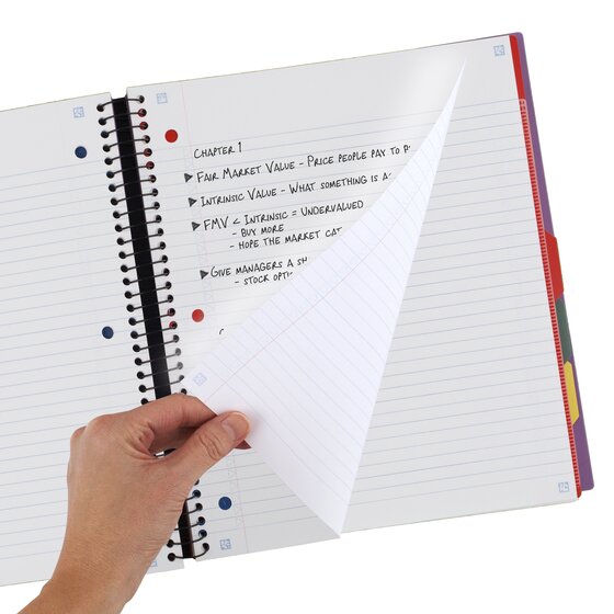 Five Star® Advance® Spiral Notebook Plus Study App, 5 Subject, College ...