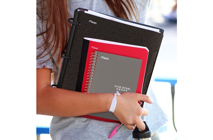 Five Star® Personal Spiral Notebook, College Ruled, 4 3/8" x 7", Gray ...