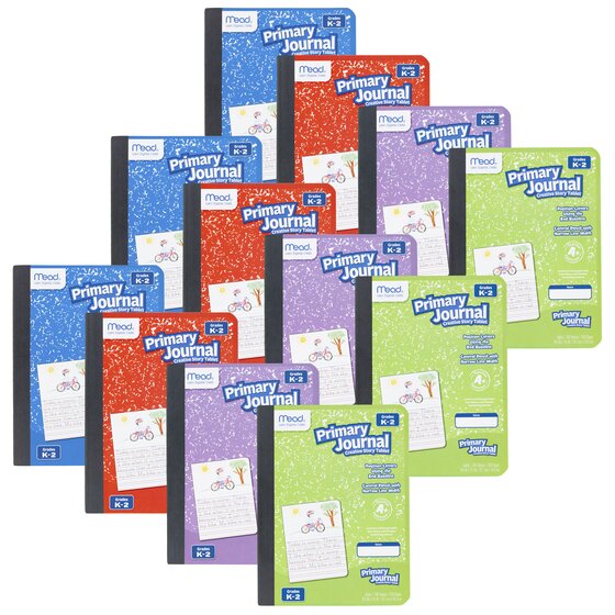 Mead® Primary Journal, Half Page Ruled, Grades K-2, 7 1/2" x 9 3/4 ...
