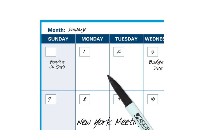 AT-A-GLANCE® Undated 30 and 60-Day Reversible Erasable Horizontal Wall ...