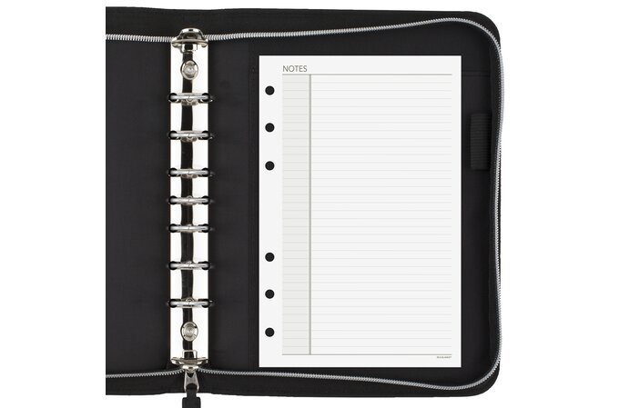 AT-A-GLANCE Undated Textured Faux Leather Starter Set, 7 Ring, Black ...