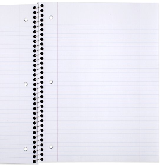 Mead® Spiral Notebook, 1 Subject, College Ruled, 8" x 10 1/2", 6 Pack ...