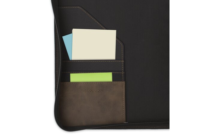 AT-A-GLANCE® Undated Faux Leather Starter Set, 7-Ring, Distressed Brown ...