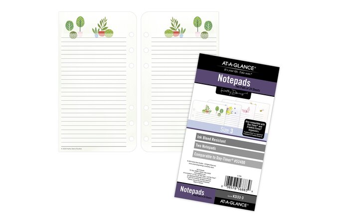 AT-A-GLANCE® Kathy Davis® Notepads Refill, Loose-Leaf, Portable Size, 3 ...