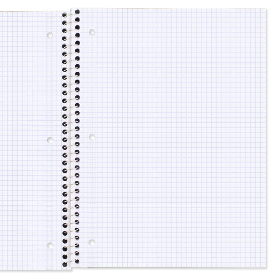 Mead Spiral Notebook, 1 Subject, Graph Ruled, 100 Sheets, 10 1/2" x 7 1 ...