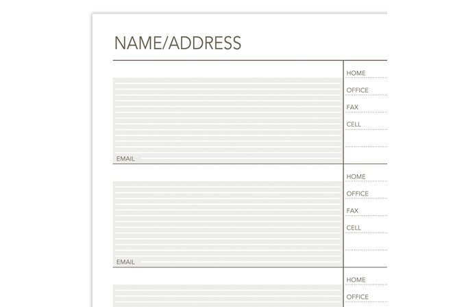AT-A-GLANCE Telephone/Address Planner Pages | Refillable Planners ...