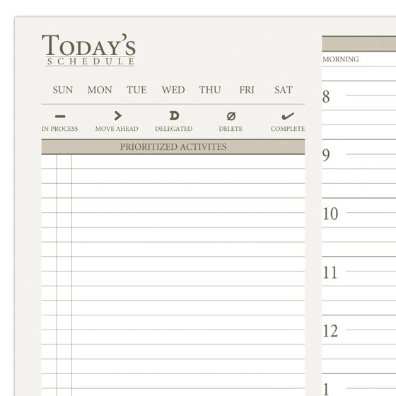 AT-A-GLANCE® Undated Daily Planner Refill, Loose-Leaf, Folio Size, 8 1/ ...