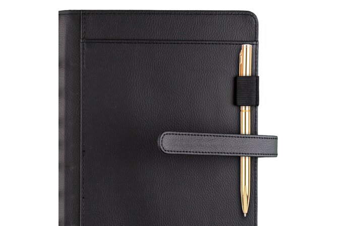 AT-A-GLANCE® Undated Faux Leather Fashion Starter Set, 7-Ring, Black ...