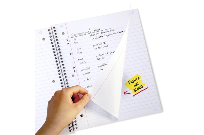 Five Star® Spiral Notebook Plus Study App, 1 Subject, Wide Ruled, 8" x ...