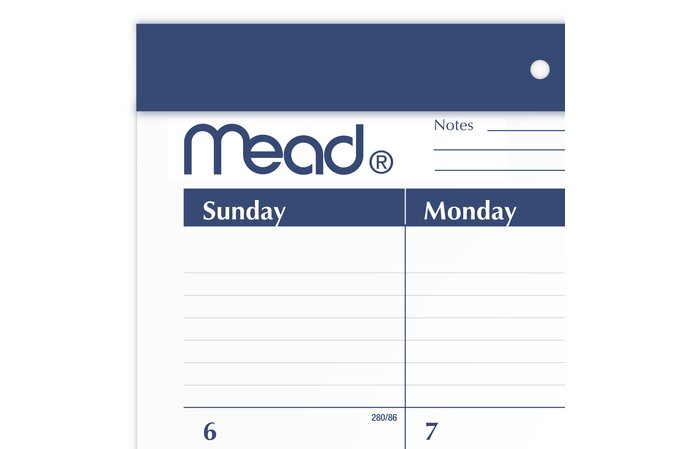 Mead® Basic 2025 15 Month Monthly Desk Pad Calendar Standard 21 3 4