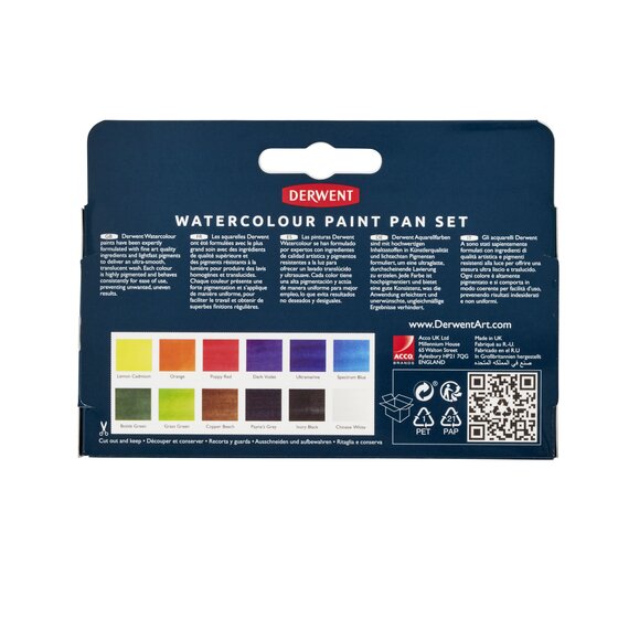 Paints | Watercolour Paint Pans | Derwent UK | Derwent Watercolour ...
