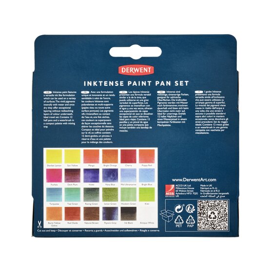 Paints | Watercolour Paint Pans | Derwent UK | Derwent Inktense 24 ...