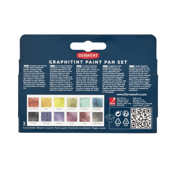 Paints | Watercolour Paint Pans | Derwent UK | Derwent Graphitint Paint ...